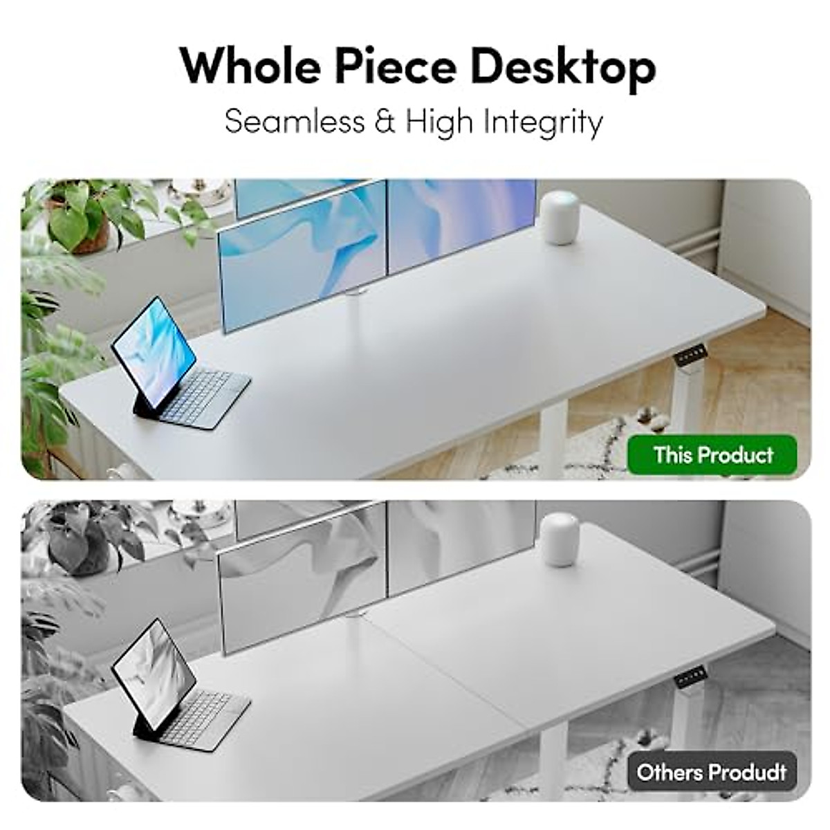 BANTI SDE-STSTZ Standing Desk, 72“×29", White