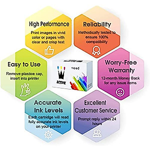 AceInk Compatible Ink Cartridges Replacement for Brother LC51 Ink Cartridges, Work for Brother MFC-240C MFC-440CN MFC-465CN MFC-665CW Printer 48-Pack (12 Black,12 Cyan, 12 Magenta, 12 Yellow)