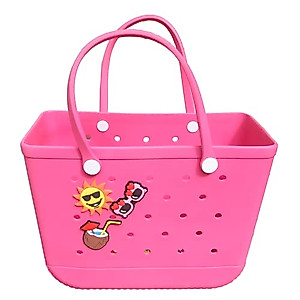 JinJing Beach Bag Accessories PVC Rubber Totes Inserts Charms for Bogg Bag Mom