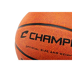 Champro Easy Grip Rubber Basketball, Official (Brown, Regulation)