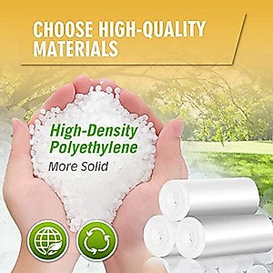 Medium Trash Bags, 6-8 Gallon White Garbage Bags Trash Can Liners for Bathroom, Bedroom, Office, Unscented (50 Count)