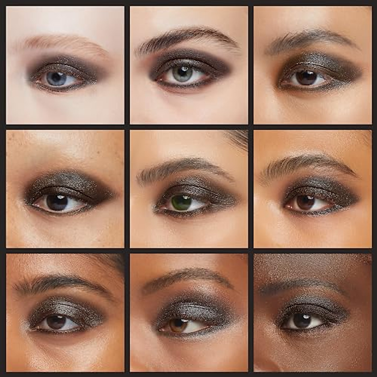 e.l.f. Liquid Glitter Eyeshadow, Long Lasting, Quick-Drying, Opaque, Gel-Based Eyeshadow For Creating High-Impact, Multi-Dimensional Eye Looks, Black Magic, 0.10 Fl Oz