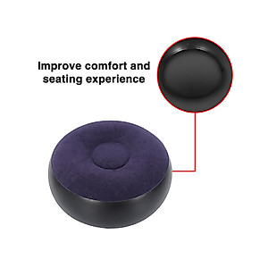 ZLXHDL Inflatable Chair, 20.5x7.9Inches PVC And Flocking Outdoor Round Air Chair, Portable And Comfortable Multifunction Inflatable Ottoman Outdoor for Home Office Outdoor Camping(Load Capacity 80 kg)