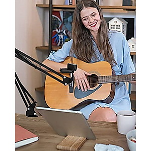 Boseen Webcam Stand Desk Mount - Suspension Boom Scissor Arm Webcam Holder with Desk Clamp Mount for Logitech Webcam C920 C922 C922x C920S C930e C930 C615 Brio 4K and Other Devices with 1/4" Thread