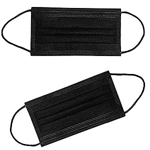 100PCS 3 Ply Black Disposable Face Mask Filter Protection Face Masks