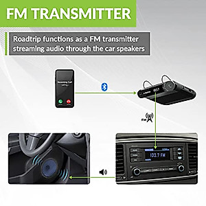 Avantree Roadtrip - Bluetooth Speaker & Wireless FM Transmitter Kit 2-in-1 for Cars with Hands-Free 6W Speakerphones, Built-in Mic, and Multipoint Cell Phone Connections