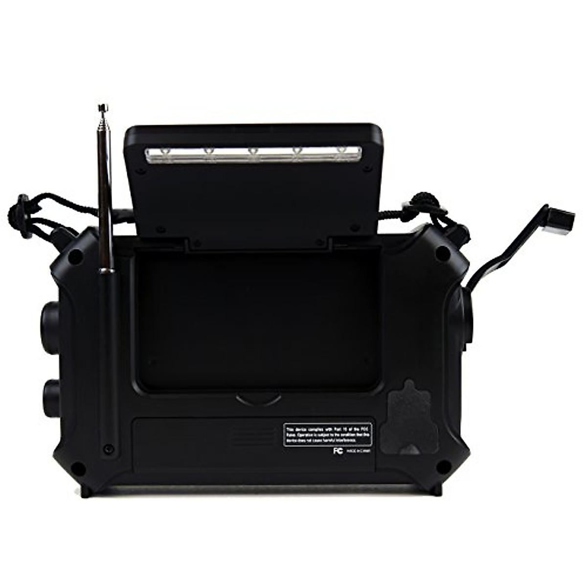 Kaito KA700 Bluetooth Emergency Hand Crank Dynamo & Solar Powered AM FM Weather NOAA Band Radio with Recorder and MP3 Player - Rugged Design for Hiking, Camping, Construction Sites, Etc. (Black)