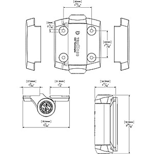 D&D Technologies TCA1S3WTS TruClose Regular Duty Gate Hinges for Self Closing Metal Gates Up to 66 lb (White, 2)
