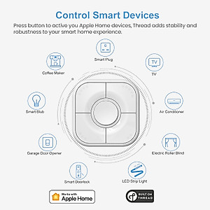 Onvis Smart Button, 5-Keys Smart Switch, Scene Controller, Compatible with Apple HomeKit, Automatically Trigger Accessories & Scenes-Thread (iOs 17.4 or later is Required)