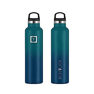 IRON °FLASK Sports Water Bottle - 24 Oz - 3 Lids (Narrow Spout Lid) Leak Proof, Durable Vacuum Insulated Stainless Steel - Hot & Cold Double Walled Insulated Thermos - Mothers Day Gifts