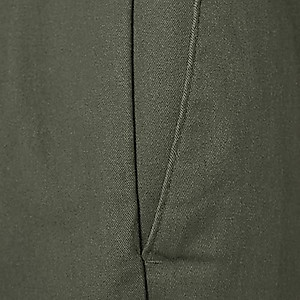 Amazon Essentials Men's Slim-Fit Wrinkle-Resistant Flat-Front Chino Pant, Dark Olive, 33W x 32L