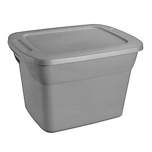 Sterilite 18-gallon (72-quart) Storage Box, Set of 8, Color Titanium Gray