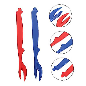 SWOOMEY 6pcs Crab Eating Tool Lobster Claw Lobster Pick Crab Opener Tools Blue Outfit Kitchen Utensil Sets Lip Gloss Set Crab Needles Crab Eating Gadgets Kitchen Tools Plastic Walnut Blush