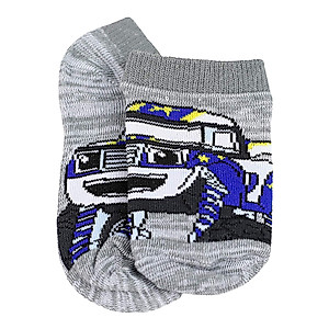Nickelodeon Blaze and the Monster Machines Boys Toddler 5 Pack No Show Socks (Medium (Sock 6-8), White/Multi)