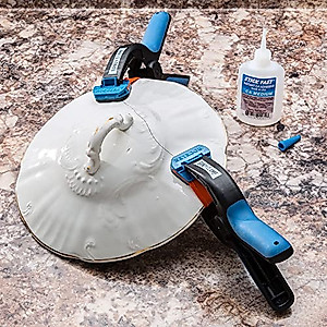 Medium Spring Clamps (Pair) – Easy Squeeze Bandy Clamps Woodworking for Thinner Stock, & Delicate Moldings – One-Handed Operation Medium Clamps – Easy to Grip Nylon Hand Clamps w/Fiberglass