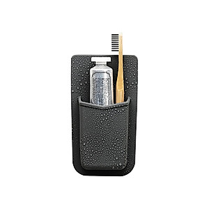 Tooletries - The Henry Essentials Holder - Silicone Toiletry Organiser, Shower & Bathroom Accessory - Features Silicone-Grip Technology, Removable & Reusable - Charcoal