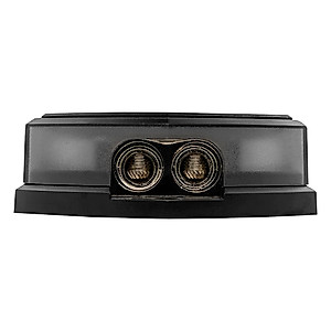 DS18 DB2040 Distribution Block 2X 0-GA in 4X 0-GA Out - Nickel Plated - Power Ground Distribution Block - Ground Distributor Block for Car Audio, RV, Motorcycle - 2X 0 Gauge in to 4X 0 Gauge Out