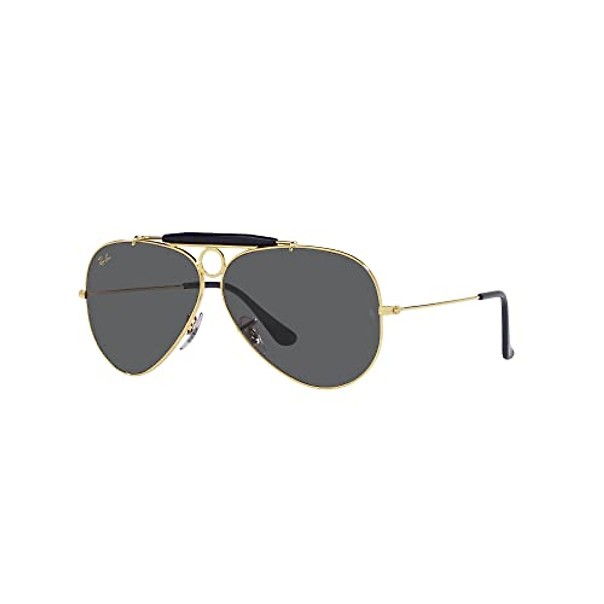 Ray-Ban RB3138 Shooter Pilot Sunglasses, Legend Gold/Dark Grey, 58 mm