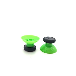 2 x 3D Analog Thumb Stick Joystick Thumbstick Cap Cover for Xbox one Slim S Controller Replacemnet (Green-Black)