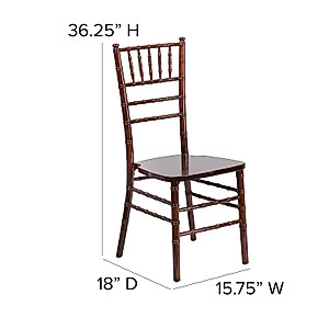 Flash Furniture HERCULES Series Fruitwood Chiavari Chair, 18"D x 15.75"W x 36.25"H, Set of 1