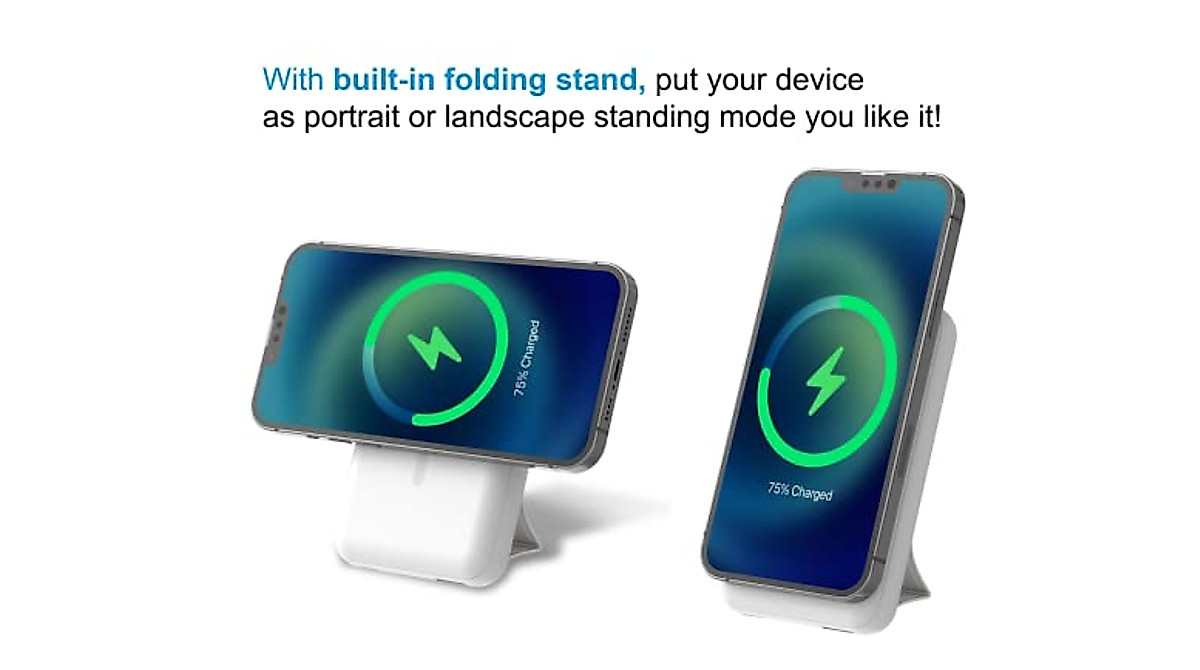 iLakia Magnetic Wireless Power Bank 10000mAh - Fast Wireless Charging