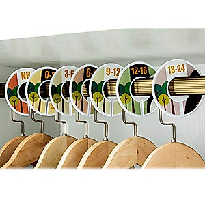 Baby Nest Designs Closet Dividers for Baby Clothes, 7X Unisex Baby Clothing Size Age Dividers from Newborn Infant to 24 Months,Closet Organizer, Nursery Decor & Baby Gift (Animal)