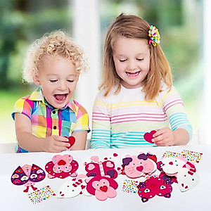 WATINC WT-Valentine Felt Heart Animal-24p