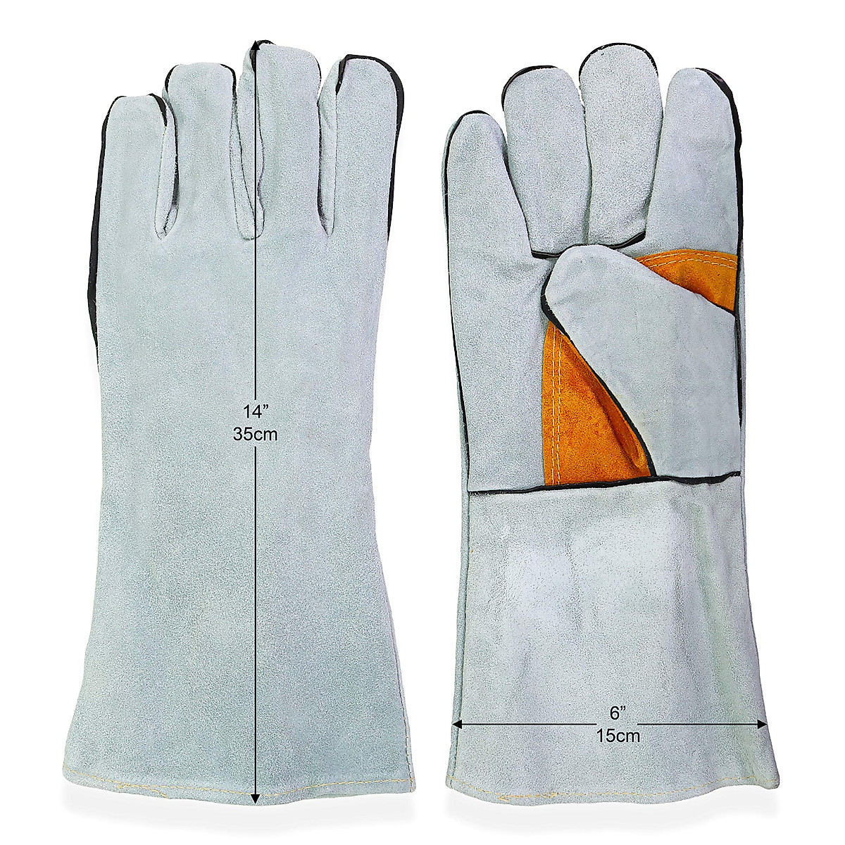 WizeAven 36" Fire Pit Mat- High Temp Premium Quality Protective Pad- Ideal for Your Outdoor Deck, Grass or Under Grill from Flame or Embers - Complete with Heat Resistant Durable Leather Gloves