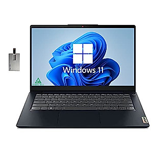 Lenovo 2022 IdeaPad 3i 14" FHD Business Laptop, Intel 12th Gen i5-1235U, 8GB RAM, 256GB PCIe SSD, Backlit Keyboard, Intel Iris Xe Graphics, 720P Webcam, Abyss Blue, Win 11, 32GB Snowbell USB Card