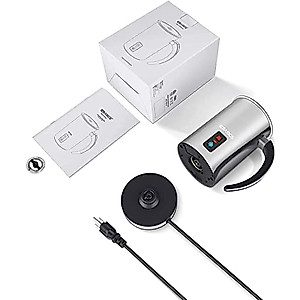 EZBASICS 236ml Stainless Steel Electric Milk Frother for Frothing and Heating Milk