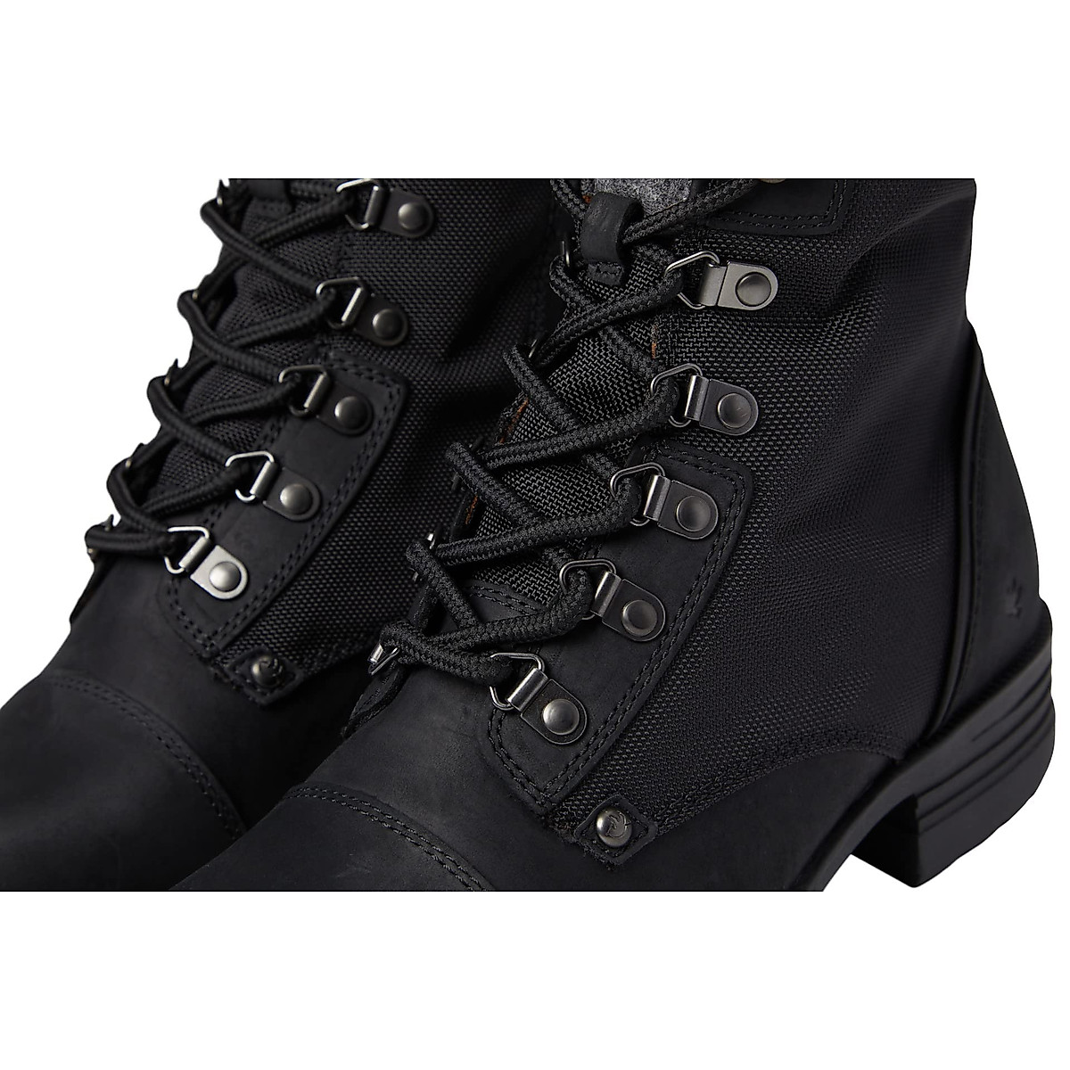 Cobb Hill Women's Brunswick Lace Mid Calf Boot, Black Nubuck/Textile Waterproof ECO, 9 Wide