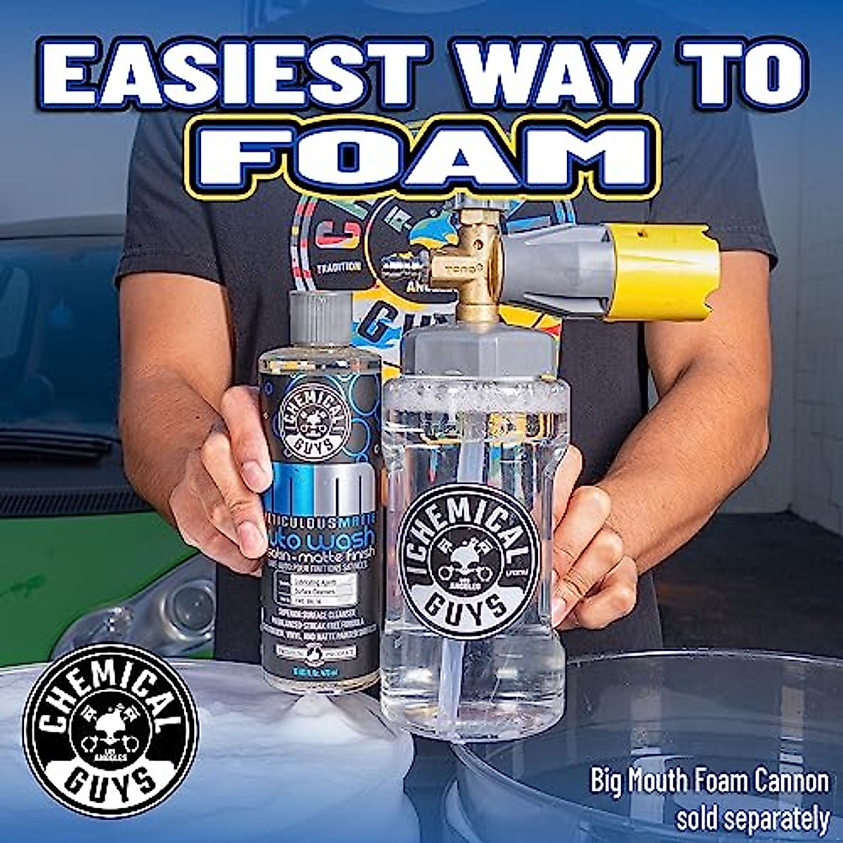 Chemical Guys CWS_995_16 Meticulous Matte Car Wash Soap (For Foam Cannons, Foam Guns or Bucket Washes) Safe for Satin & Matte Finish Paint, 16 fl oz, Fruity Bubble Gum Scent