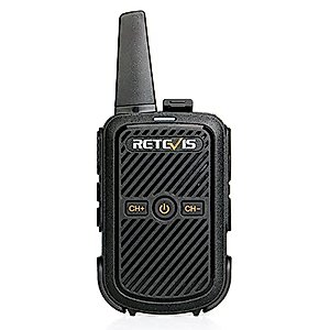 Retevis RT15 Rechargeable Walkie Talkies for Adults,Portable FRS Two-Way Radios Mini,VOX Lock USB Charging,for Outdoor Camping,Family Travel(1 Pack)