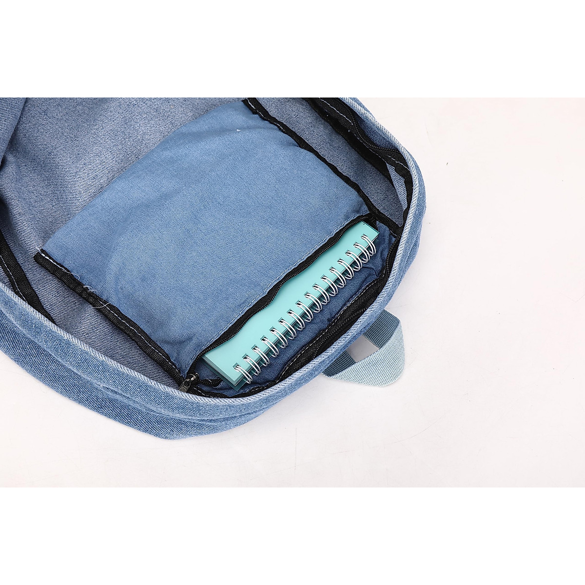 Classic Vintage Denim Bookbags School Bag College Jeans Backpack Daypack Rucksack