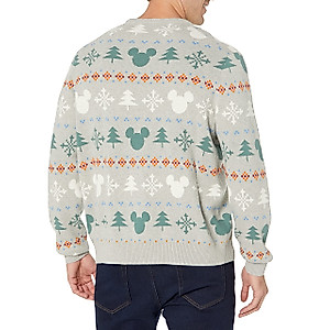 Amazon Essentials Disney | Marvel | Star Wars Men's Crew Sweaters, Mickey Fair Isle - Mens, X-Large