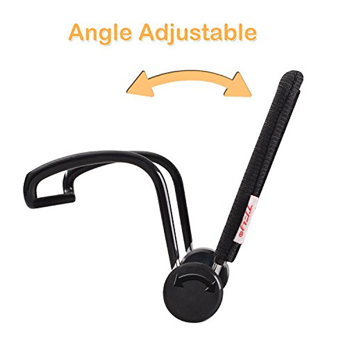 TFY Universal Car Headrest Mount Holder with Angle- Adjustable Holding Clamp for 7-9 Inch Swivel Screen Portable DVD Players, Black