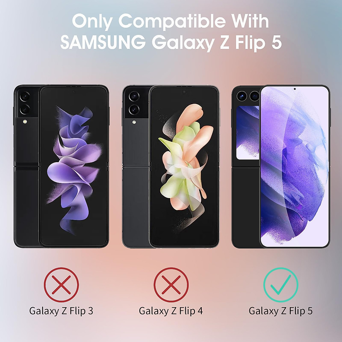 MILPROX Compatible for Galaxy Z Flip 5 Case (2023), Slim Hard Cover Luxury Electroplated Edge, Ultra Thin Shockproof Bumper Folding Gel Shell Protector for Samsung Galaxy Z Flip 5 Case-Purple