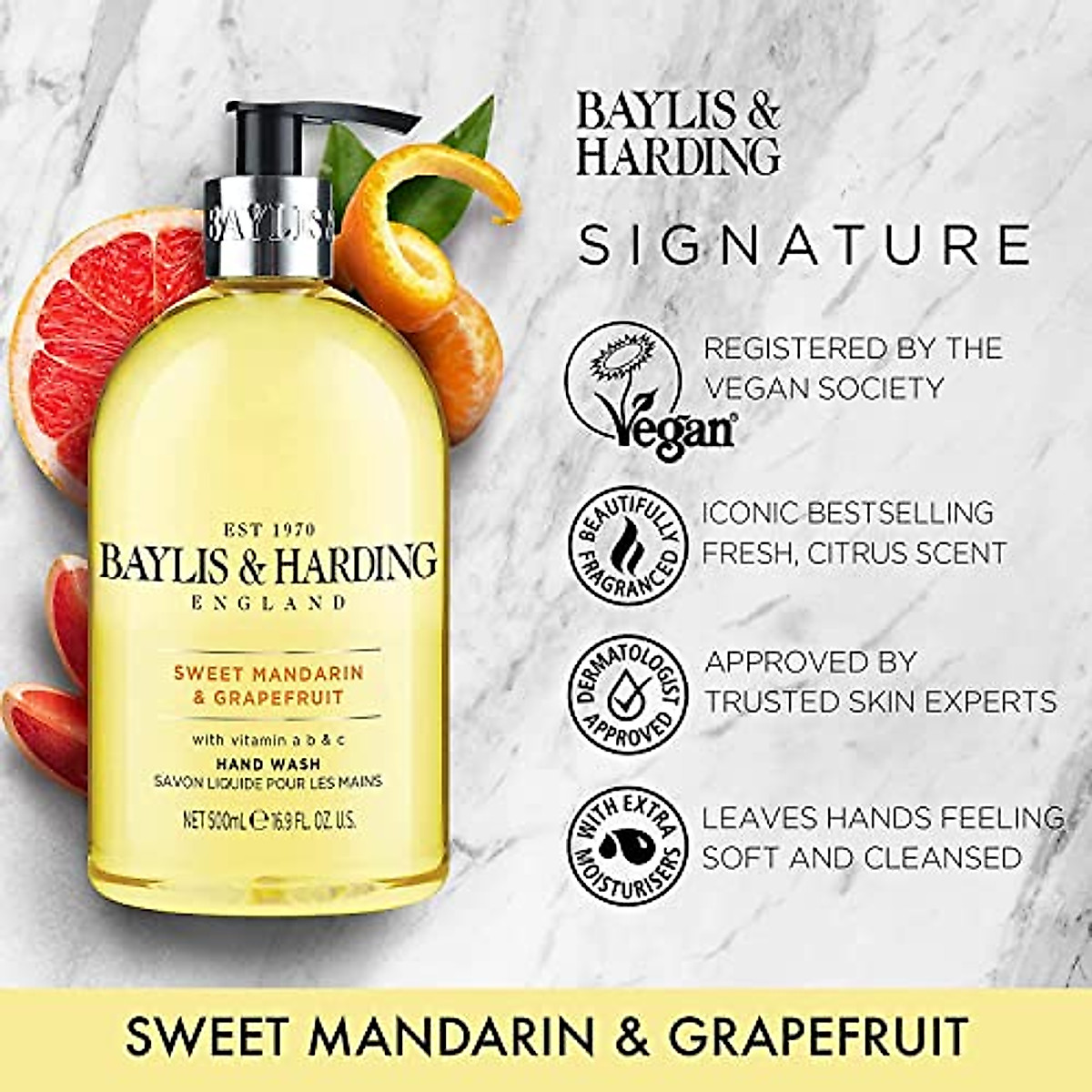 Baylis & Harding Mandarin and Grapefruit Cleansing Hand Wash (500ml)