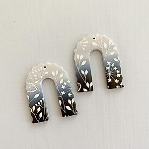 Silk Screen Stencils for Polymers Clay Reusable Silkscreens Print Kits for Earrings Jewelry Makings 3.5x6inch Each