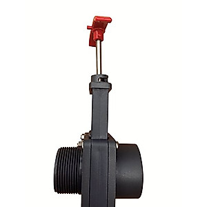 FibroPool Above Ground Pool Gate Valve - 1 1/2 inch - Dual Threaded Shut Off Slice Adapter for Swimming Pools