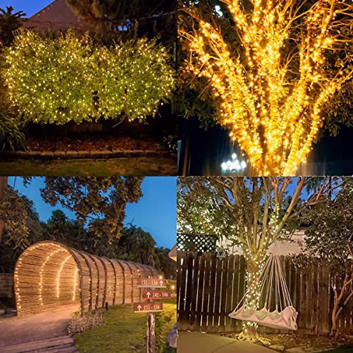 Solar String Light, 2 Pack Solar Fairy Lights Solar Christmas Lights Solar Powered Lights with 8 Working Modes, 66FT 200 LED Decorative Lights for Garden, Patio, Christmas Tree, Party Warm White