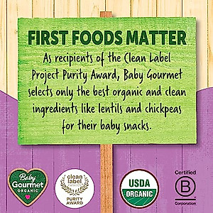 Baby Gourmet Organic Puff Snacks - Blueberry Spinach Açai - (1.4 Oz) 4-Pack