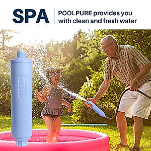 POOLPURE Garden Hose End Pre Filter and Watkins 31114 Replacement Spa Filter Suit, Compatible with Unicel C-8465, PWK65, Filbur FC-3960, 71827, 71828, Watkins 65 sq.ft Tiger River Spa Filter