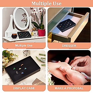 SUNNYCLUE 1Pc 36 Slots Ring Showcase Display Box Ring Organizer Boxes Rings Holders Insert Display Trays Transparent Packing Box for Business Selling Shows Jewelry Rings Earrings Storage Supply