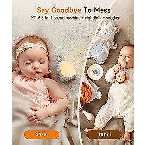 Dreamegg Baby Sound Machine, Portable Sound Machine for Sleeping with Night Light, Brown Noise, Lullaby, Child Lock, White Noise Machine Baby Sleep Soother for Home Travel Nursery Baby Registry Search