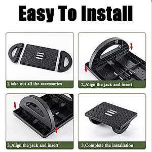 Foot Rest, Adjustable Height Foot Rest for Under Desk at Work, Ergonomic Foot Stool Under Desk for Office, Under Desk Footrest with Large Roller Massage, Desk Foot Rest for Pressure Relief (Black)