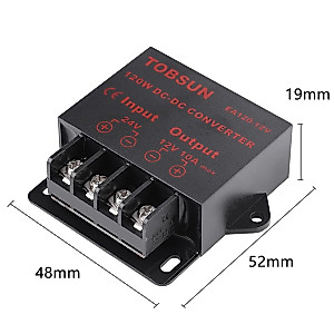 DC 24V to DC 12V 10A 120W Step Down Buck Converter Voltage Regulator Reducer Power Converter Mini Module Transformer