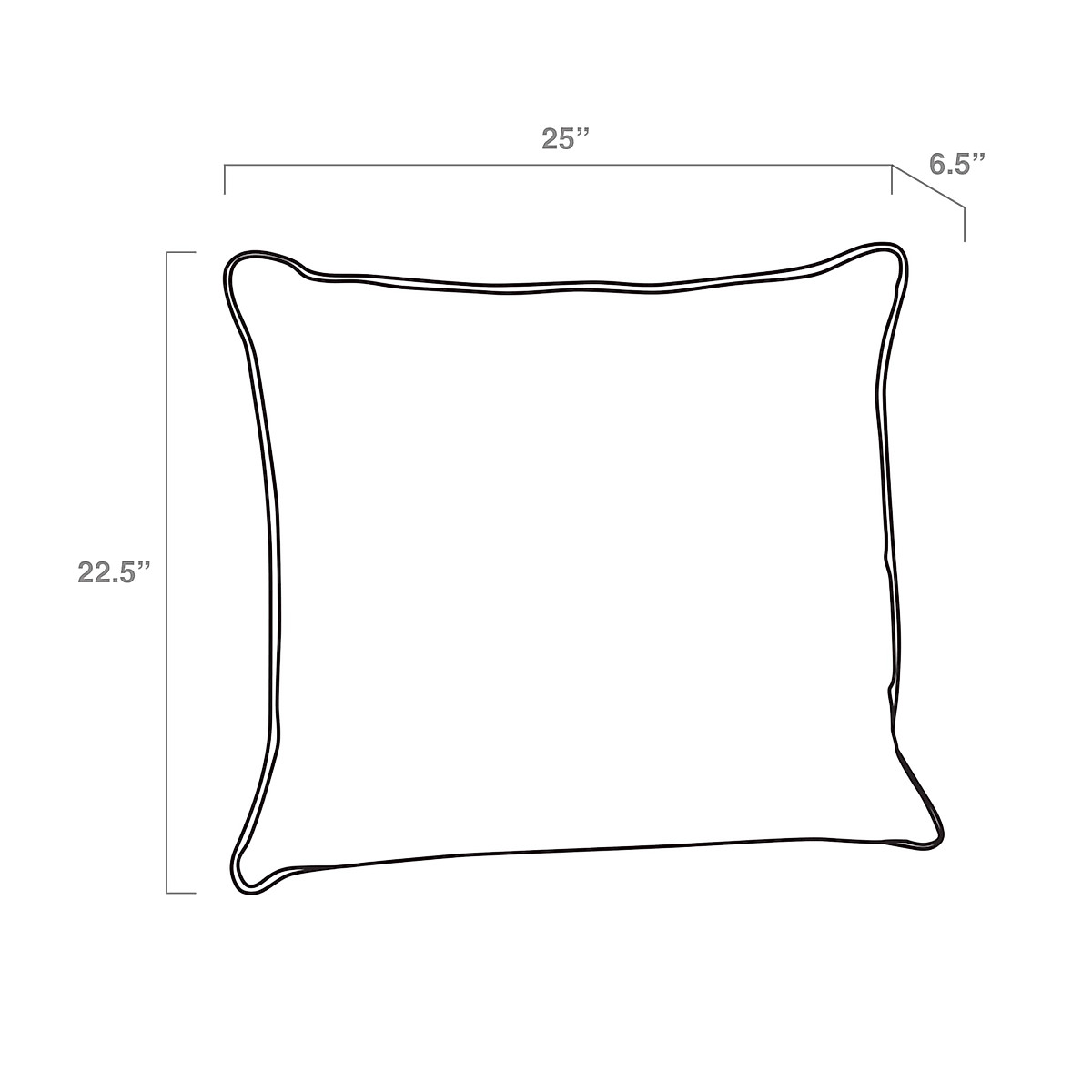 Arden Selections Outdoor Deep Seat Pillow Back, 2 Pack, 25 x 22.5, Rain-Proof, Fade Resistant 25 x 22.5, Sapphire Blue Leala