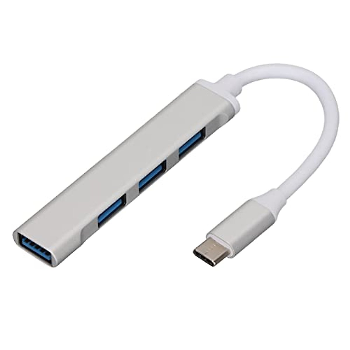 USB C Hub,4 in 1 High Speed USB Docking Station,USB Splitter with with 4 USB Port,USB Extender,Compatible for USB C Laptops/Phones/Keyboard/Printer/Tablet(Silver)