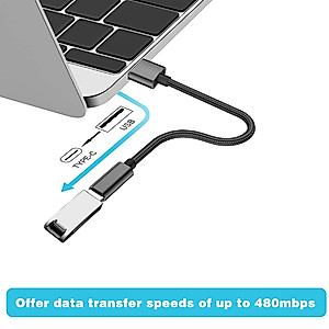 USB C Female to USB Male Adapter (2-Pack),Type C to USB A Charger Cable Adapter, Compatible with iPhone 14 13 12 11 Pro Max,iPad 2018,Samsung Galaxy Note 10 S22 S21 S20+ Plus Ultra,Google Pixel 4 3